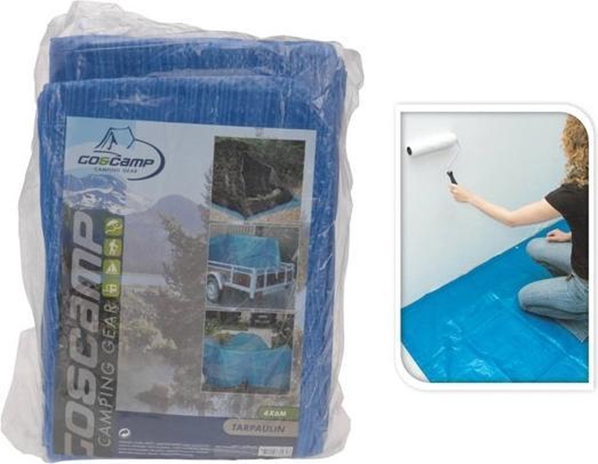 Afdekzeil/grondzeil blauw 4 x 6 meter - Beschermzeil - Blauw zeil ...