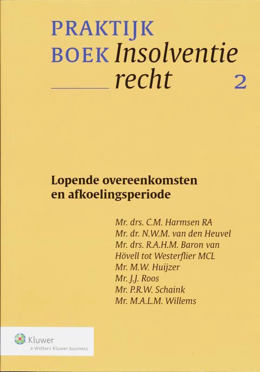 Lopende overeenkomsten en afkoelingsperiode | 9789013029581 | Boeken ...