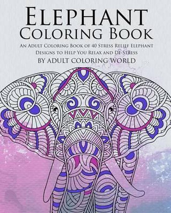 Animal Coloring Books for Adults- Elephant Coloring Book, Adult ...