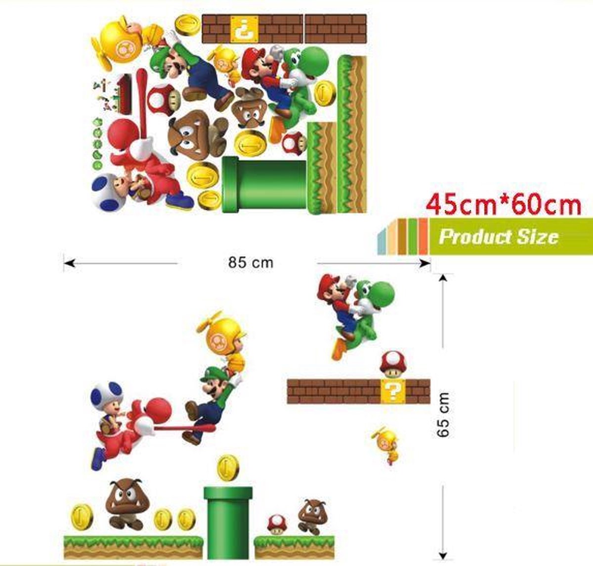 Mario / Super Mario / Nintendo Sticker Muursticker - ideaal voor de ...
