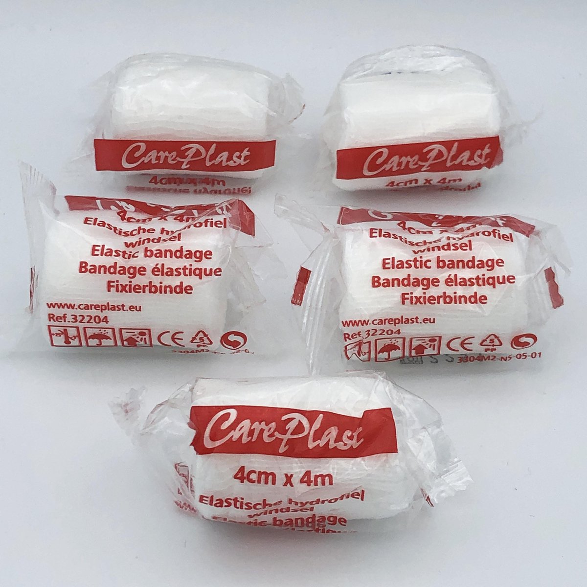 Elastisch Hydrofiel windsel 4cm x 4m | 5 stuks | Verbanddoos | EHBO ...