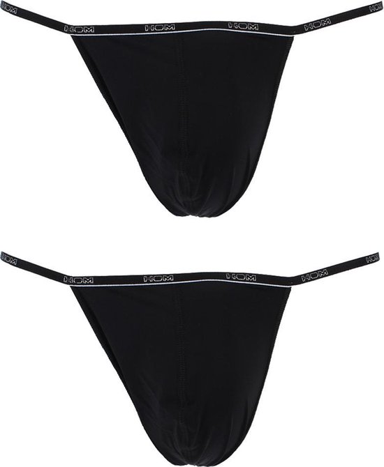 HOM - 2-pack Temptation Plume String Zwart - L | bol