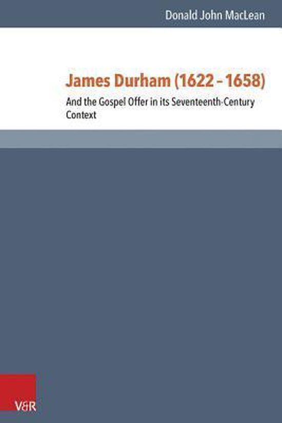 James Durham (1622-1658) | 9783525550878 | Donald Maclean | Boeken | bol