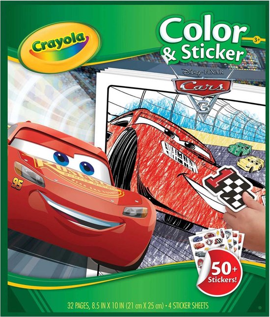 Crayola Cars 3 Kleurboek met stickers | bol.com