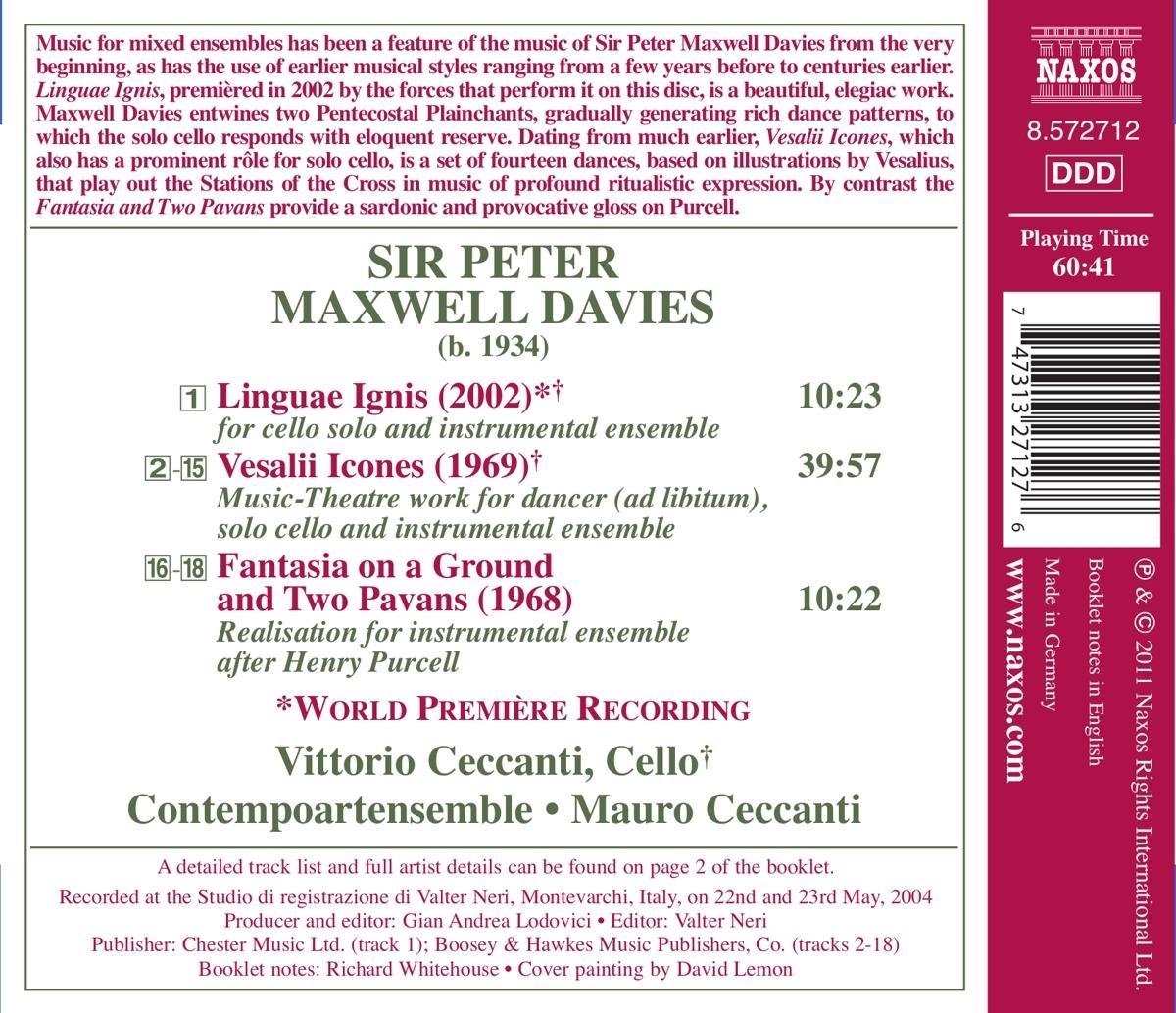 Maxwell Davies: Linguae Ignis, Mauro Ceccanti | CD (album) | Muziek ...