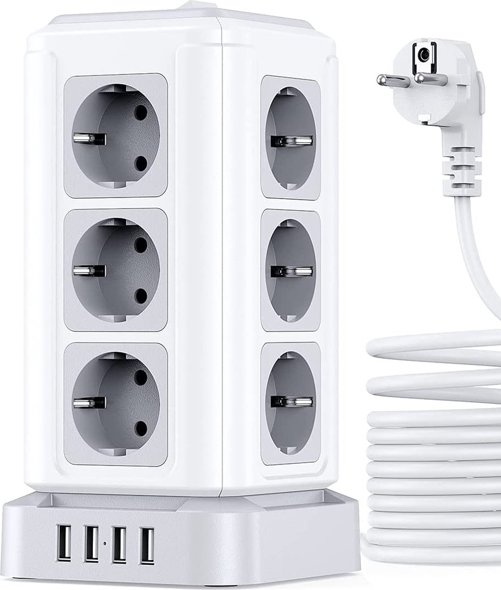 Stekkerdoos Meervoudige Stekkerdoos met USB-Laadpoorten | bol.com