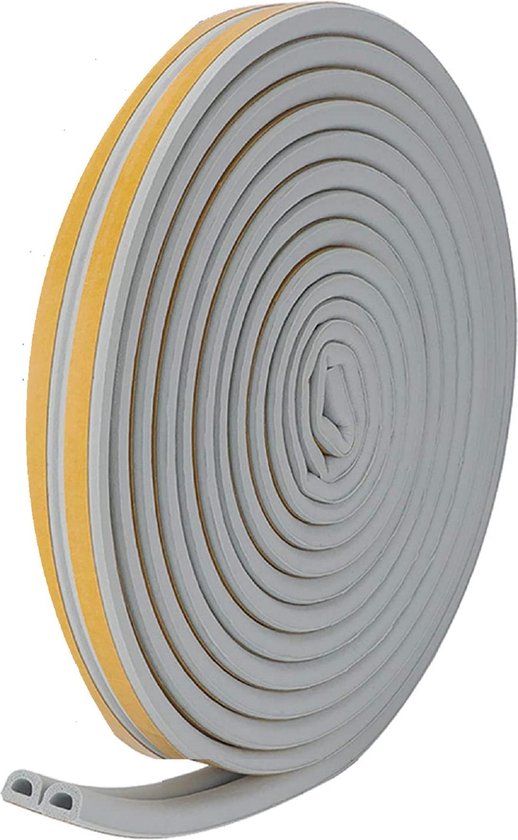 Tochtstrip 2 x 2.5 meter met zelfklevende strip - grijs | bol