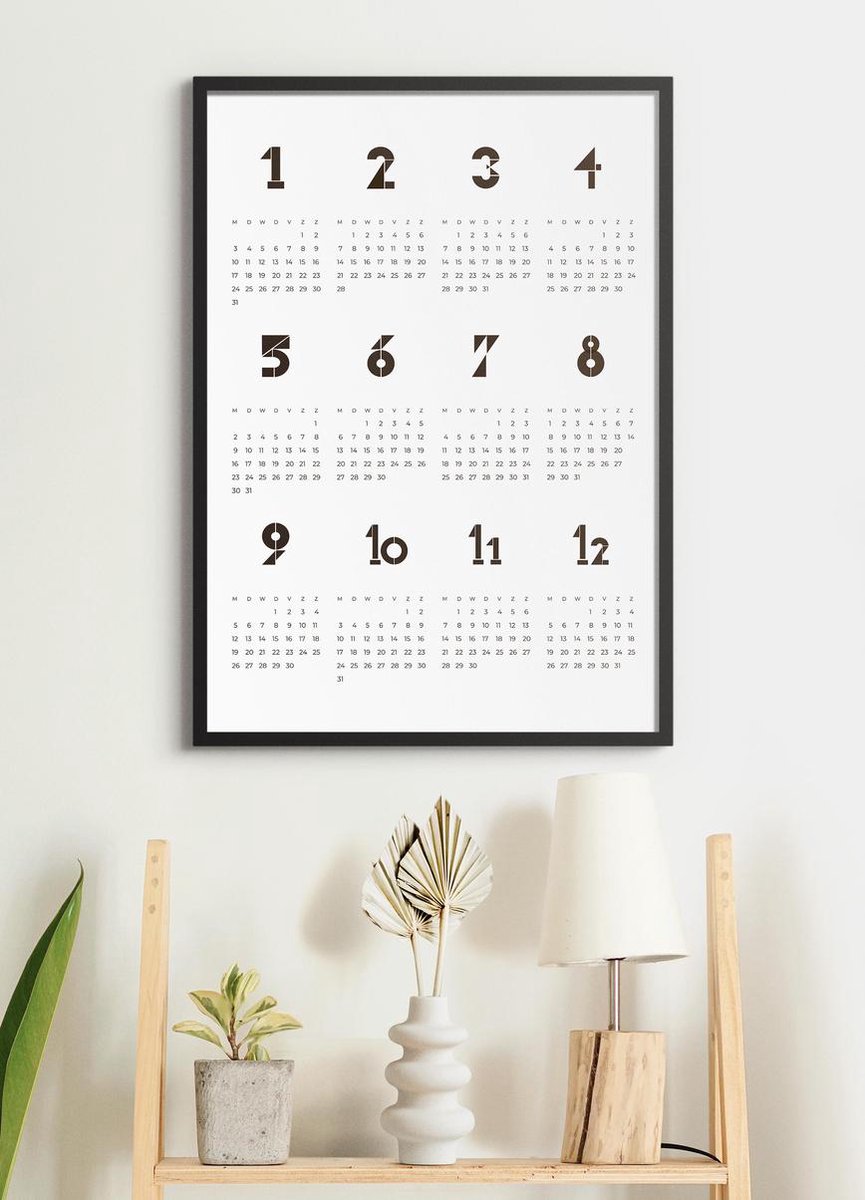 Poster Jaarkalender 2022 - Jaarplanner Minimalisme ...
