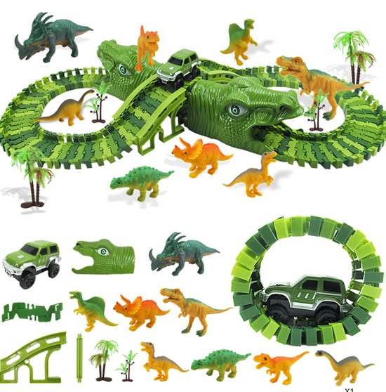 Noiller Dino racebaan - Dinosaurus racebaan - Dino speelgoed - Jurrasic ...