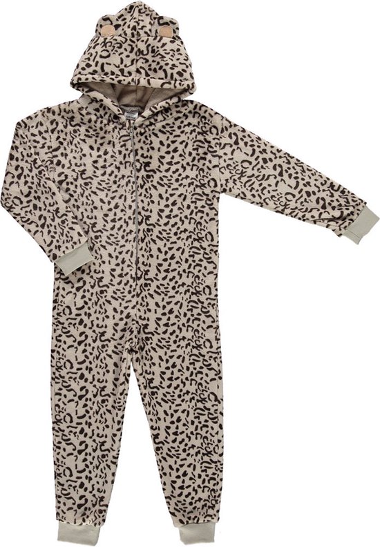 Zachte luipaard/cheetah print onesie voor kinderen wit maat 92/104 ...