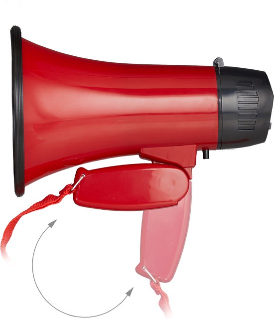 Relaxdays 4 x megafoon grappig - megaphone kunststof - rood ...