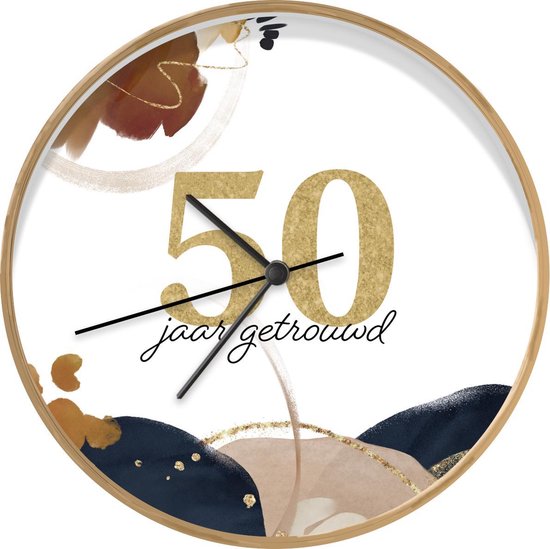 Klok Ø 30 Cm Huwelijk 50 Jaar Getrouwd Spreuken Quotes