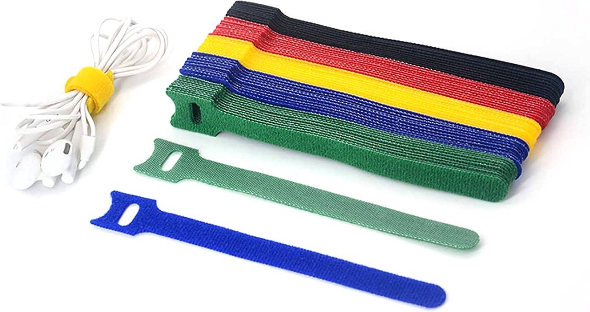 Kabelbinders - Tie wraps - Kabelbinders Klittenband - 50 stuks - 15 * 1 ...