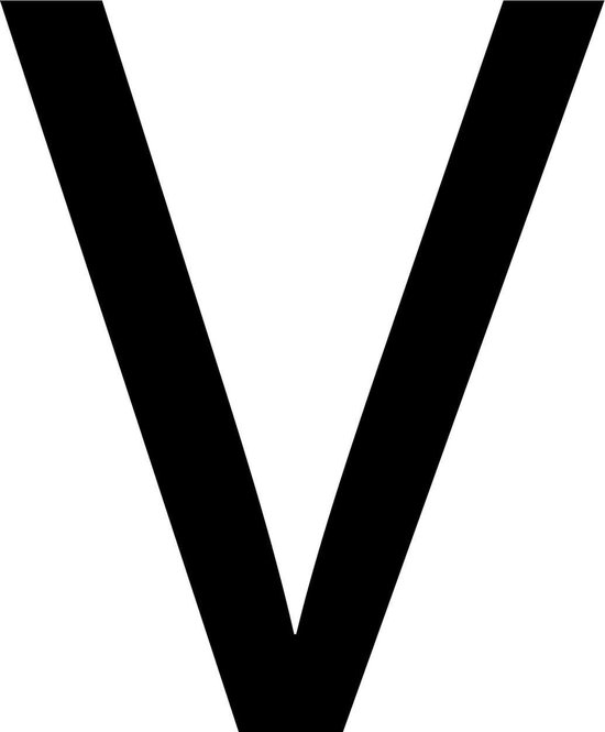 Letter muurstickers - Letter V | Stickers op de muur | Letter sticker V ...