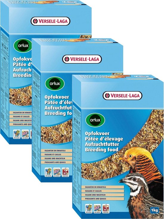 Versele-Laga Orlux Opfokvoer Fazant&Kwartel - Vogelvoer - 3 x 1 kg | bol