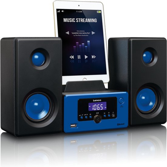 Lenco MC-020 - Stereo set met radio, Bluetooth®, USB en AUX-ingang ...