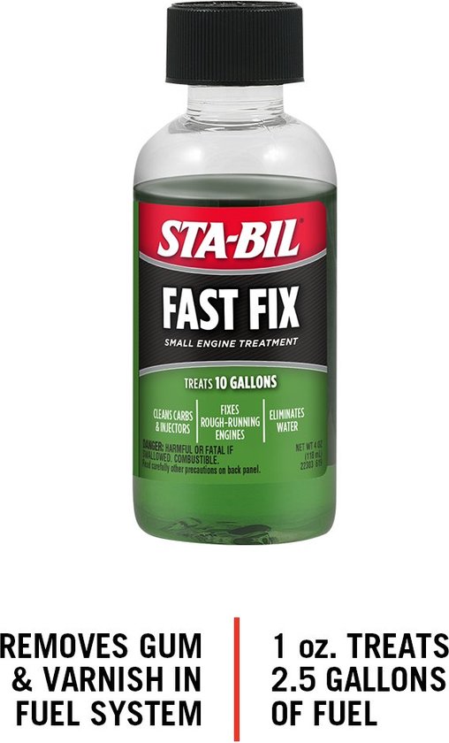 Sta-Bil Fast Fic, lost water en ethanol problemen op voor scooters ...
