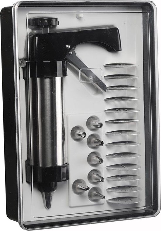 HI Koekjesmaker met 8 mondstukken en 13 sjablonen | bol