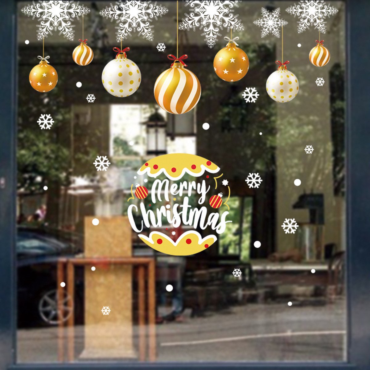 Merry Christmas Grote Raamsticker - XXL- herbruikbaar - raamstickervel ...