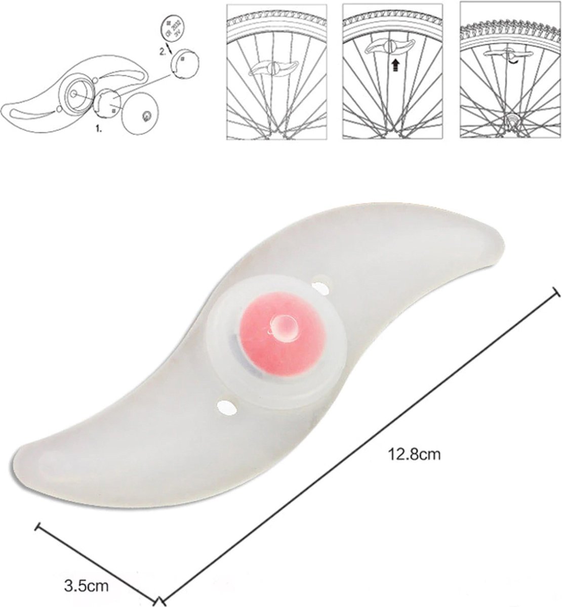LED Spaakverlichting RGB - Set van 2 stuks - Fietswielverlichting ...