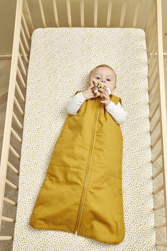 Meyco Baby Uni baby slaapzak gevoerd - honey gold - 110cm | bol.com