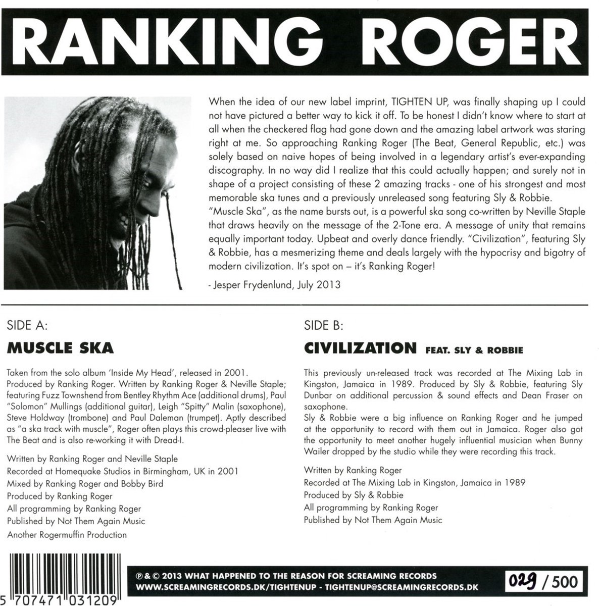 Ranking Roger - Muscle Ska (7" Vinyl Single), Ranking Roger | Muziek ...