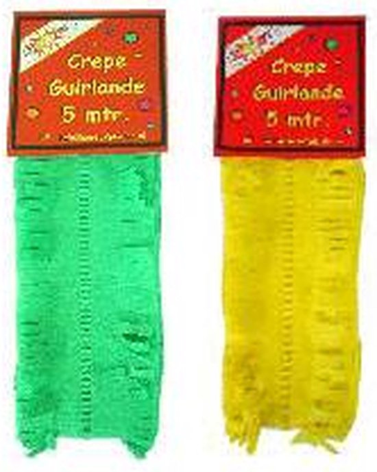 Crepe papier slingers groen geel | bol.com