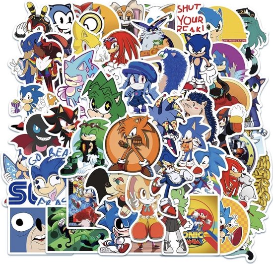50 Sonic Stickers | Sonic the Hedgehog | Stickermix - Voor playstation ...