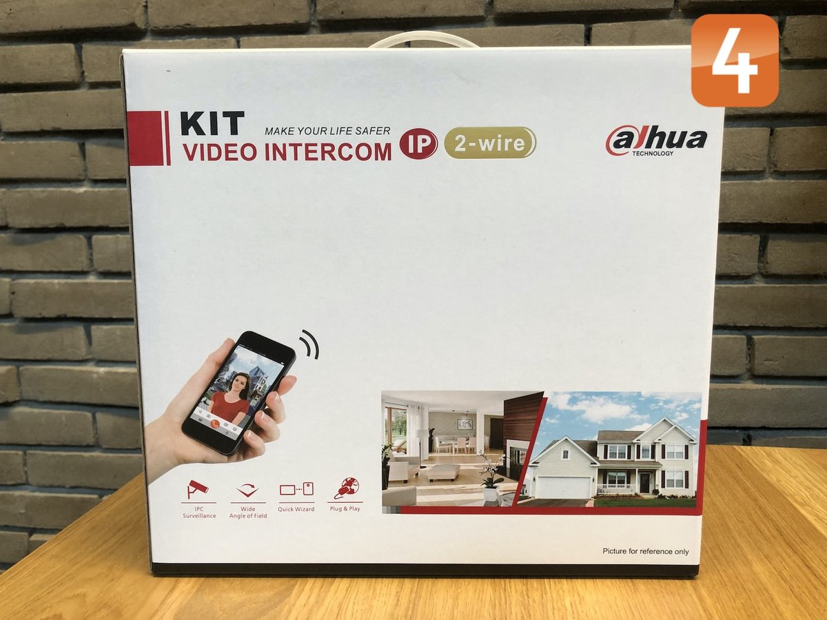 Dahua KTD01(S) complete 2-wire opbouw IP video deurbel intercom kit met ...