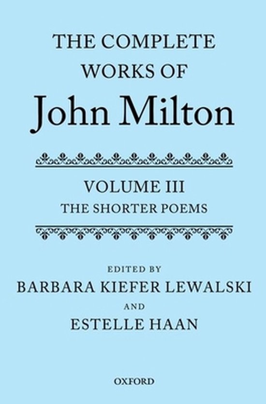Complete Works Of John Milton, Barbara Kiefer Lewalski | 9780199609017 ...