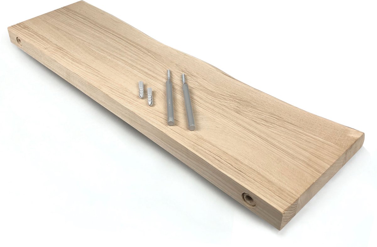 Fotoplank 100 x 15 cm eikenhout recht - Fotoplank hout - Zwevende ...