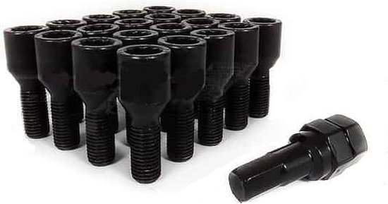 inbus wielbouten 28MM met sleutel – M14x1.5 – Zwart / M14x1,5 | bol