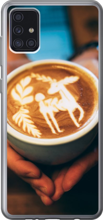 Samsung Galaxy A52 5G hoesje - Een warm kopje cappuccino in iemands ...