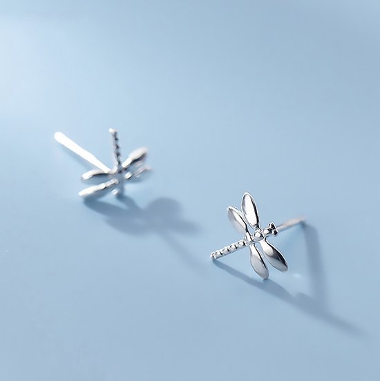 Oorbellen meisje - libelle - dier - zilver | bol