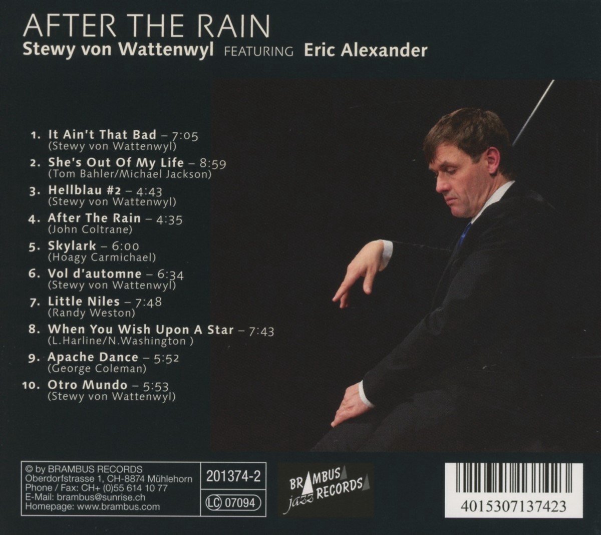 Stewy Von Wattenwyl Feat. Eric Alexander - After The Rain (CD), Stewy ...