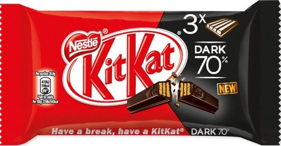 KitKat Dark 70% 3x41.5g | bol