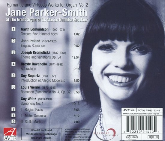 Jane Parker-Smith - Organ Music Vol 2 (CD), Jane Parker-Smith | CD ...