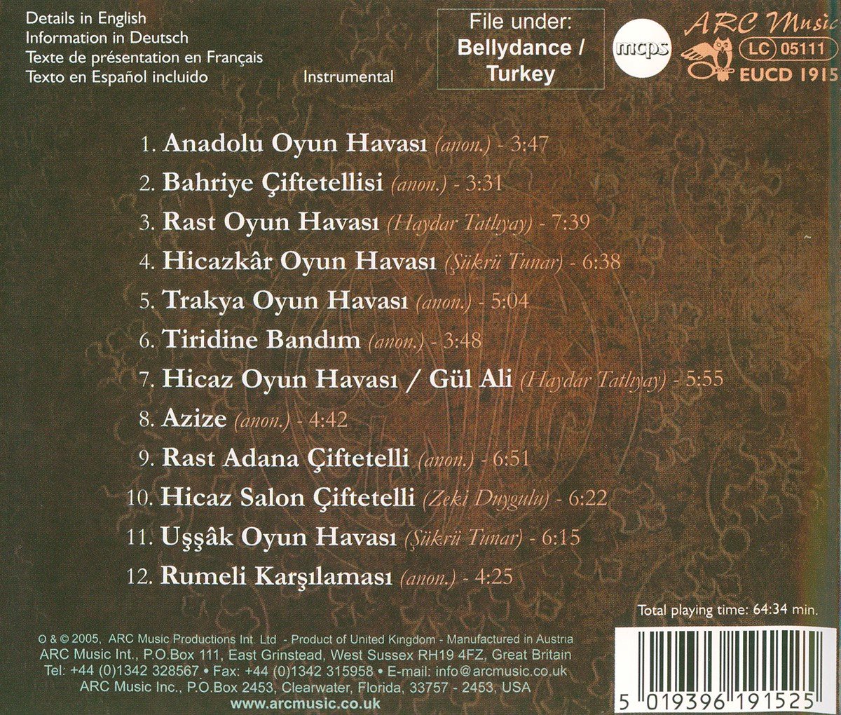 Ensemble Huseyin Turkmenler - Oriental Dance From Turkey (CD), Ensemble ...