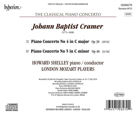 Howard Shelley, London Mozart Players - Cramer: Piano Concertos Nos 4 & 5 (CD), London... | bol