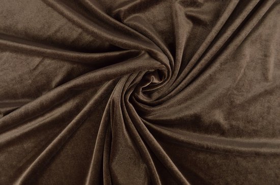 Velvet stof op rol - 165cm breed - Taupe - 30 meter | bol.