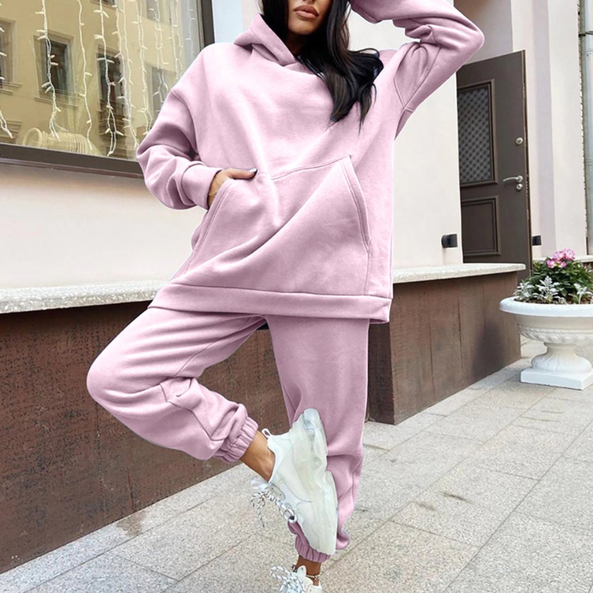 Huispak Roze XL - Huispak Dames - Joggingpak Dames - Huispak Dames ...