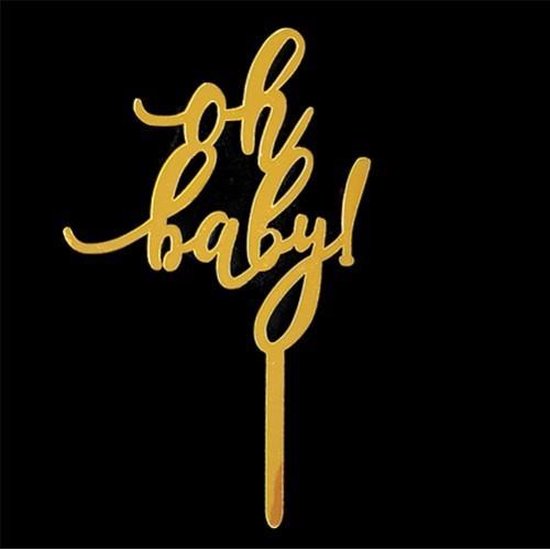 Cake - Taart Topper Oh Baby Goud Cursief. Taartdecoratie. Tasty Me. | bol.com