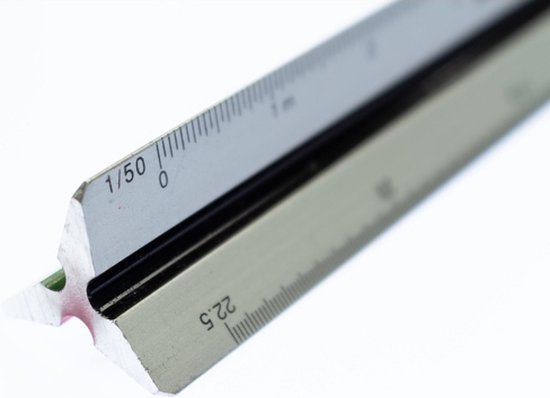 Kangaro schaalstok architect - 30 cm - aluminium - schaalverdeling... | bol