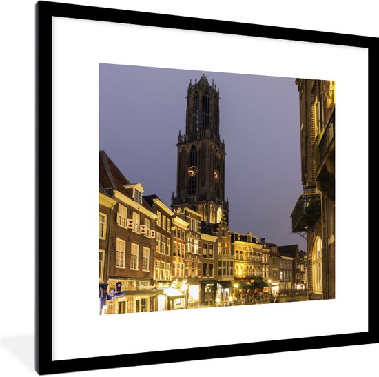 Fotolijst incl. Poster - Utrecht - Water - Licht - 40x40 cm ...