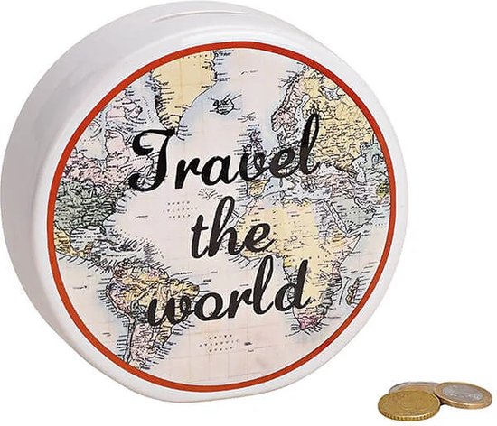 Spaarpot - Spaarvarken - Sparen - Spaarpot "Travel around the World ...