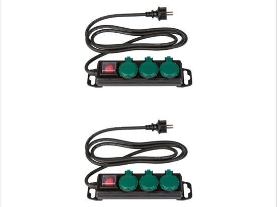 PARKSIDE® Contactdoos 2x 3 stopcontacten - 2 delig - Stevige ...