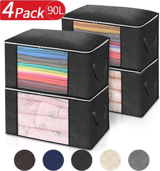 Opbergtas-Kleding Opslag in Kast-Organizer Box-Kleding Sorteren-4 Stks ...