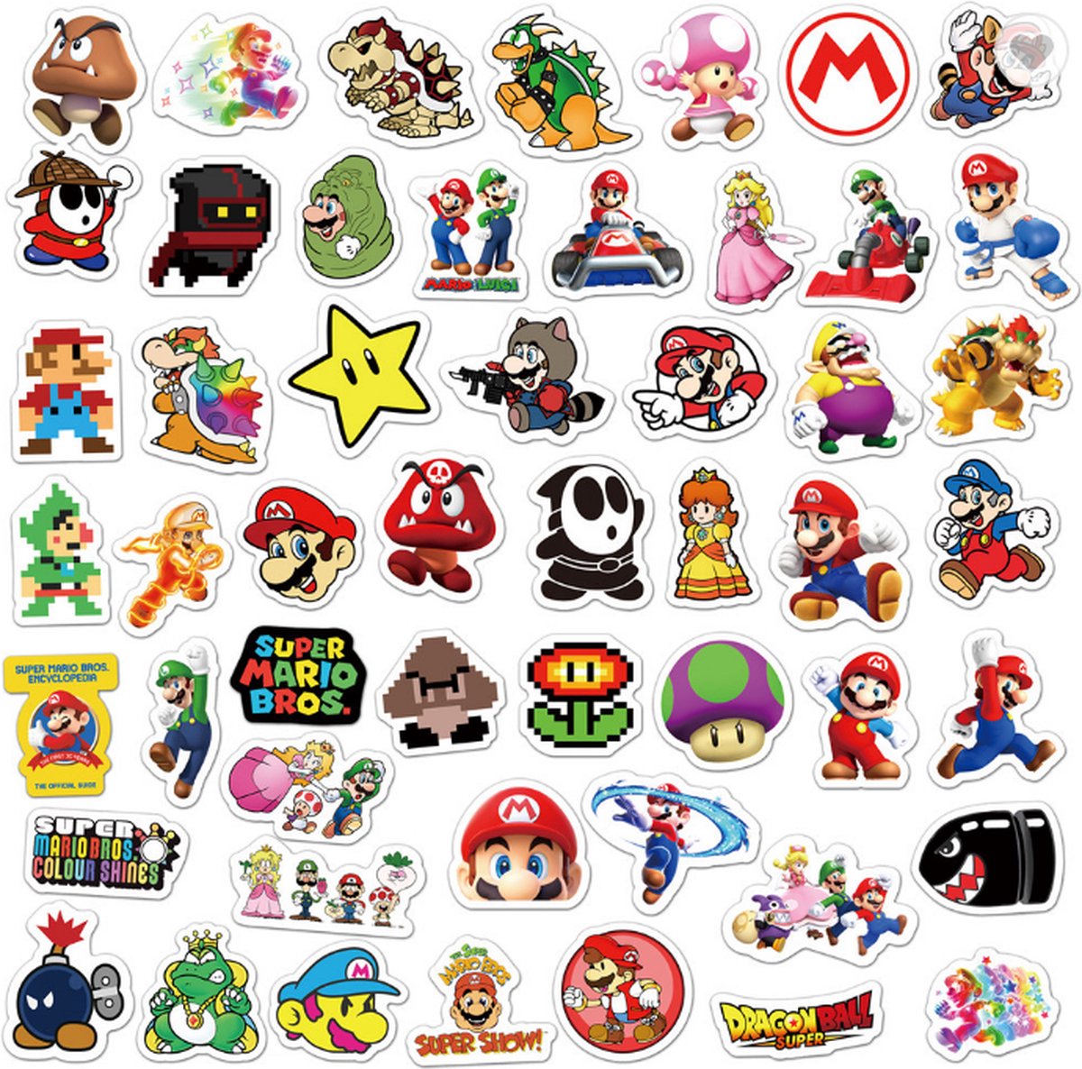 Super Mario NEW STYLE Stickers - 50 stuks - Super Mario - Mario party ...