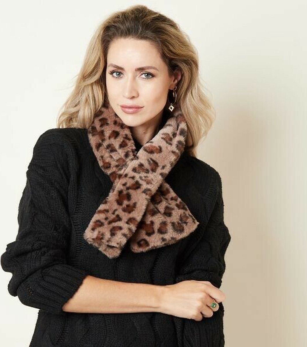 Yehwang- Sjaal - Winter - Dames/Kids - Cheetah - Bruin - Fluffy ...