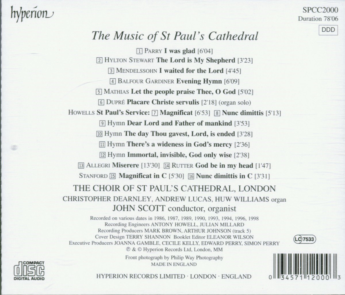Choir Of St Paul's Cathedral, John Scott - The Music Of St Paul's ...